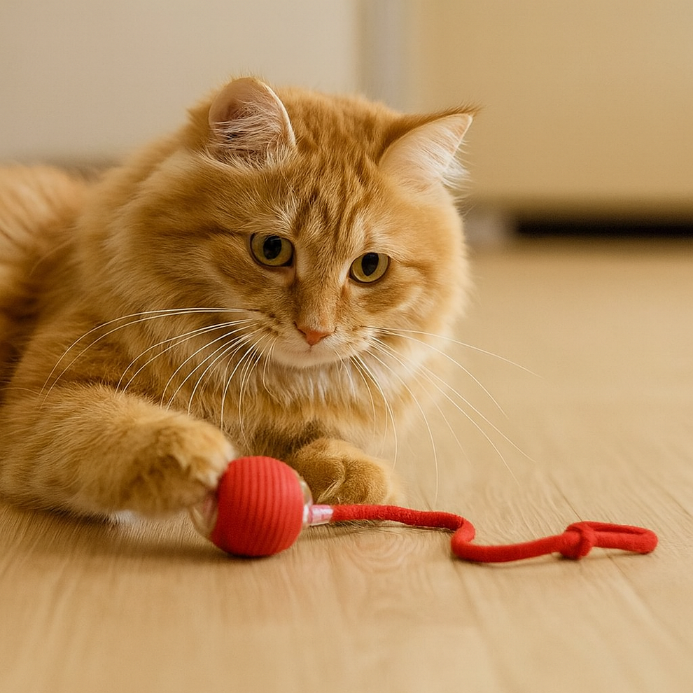 Interactive Play Ball With Tail For Cats – Aussiewoof