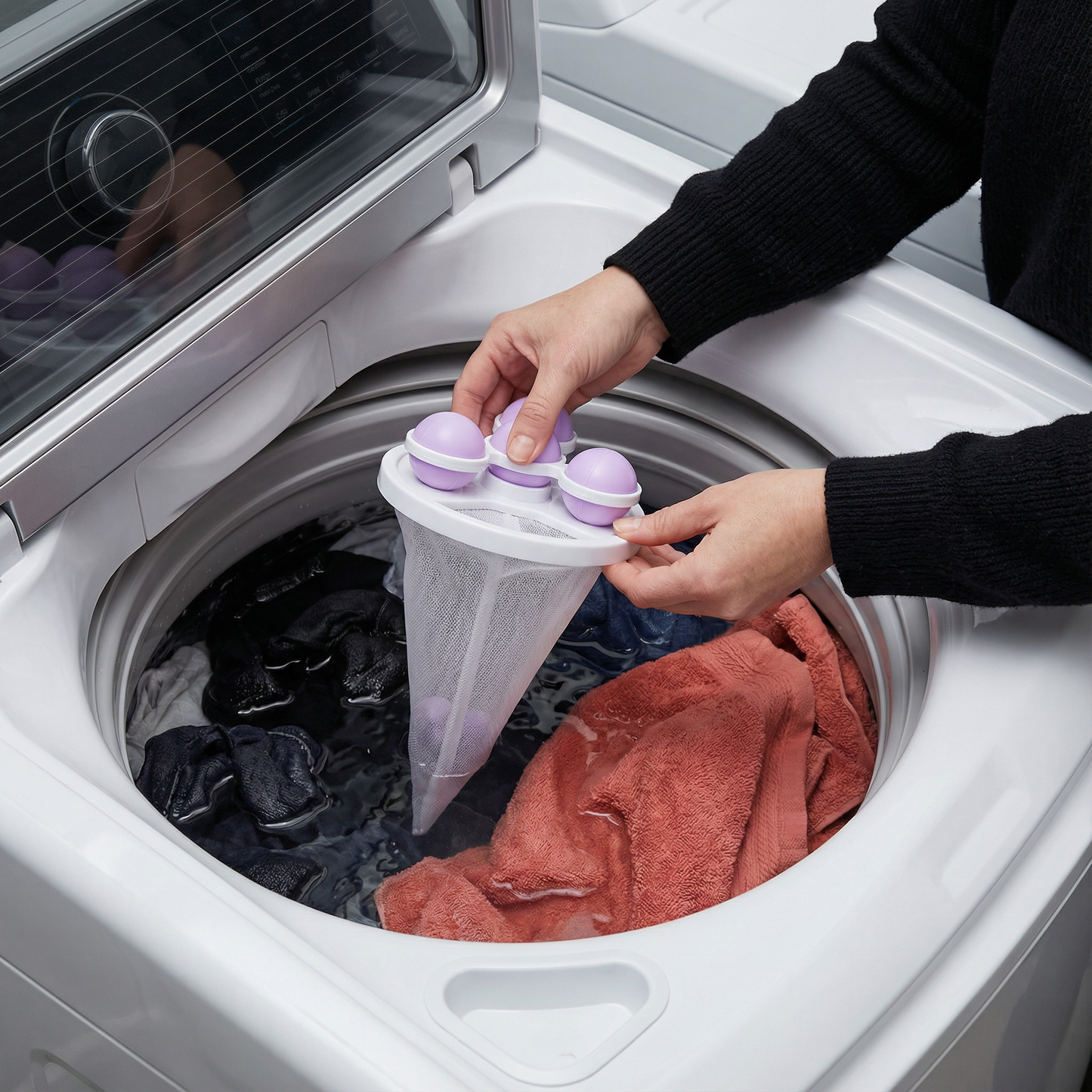 Pet Hair Laundry Filter for Washing Machines – Reusable Hair Catcher B ...