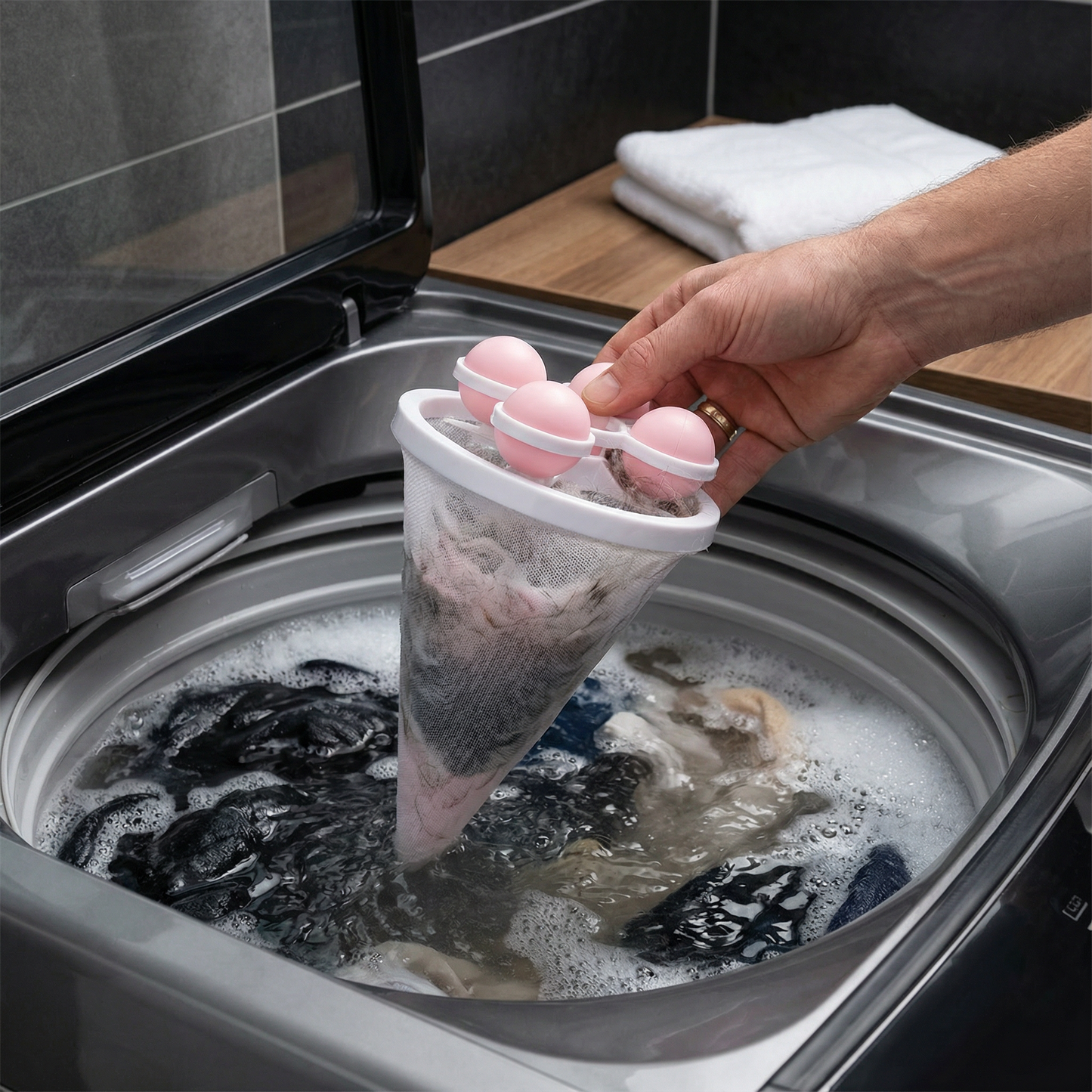 Pet Hair Laundry Filter for Washing Machines – Reusable Hair Catcher B ...